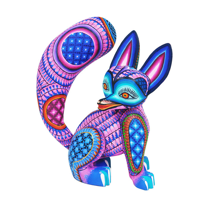 Ivan Fuentes: Rosa Mexicano Fox Woodcarving | Sandia Folk