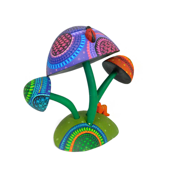 Ivan Fuentes: Fairytale Mushrooms Woodcarving | Sandia Folk