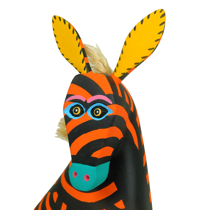 Luis Pablo: Contemporary Art Zebra Woodcarving | Sandia Folk