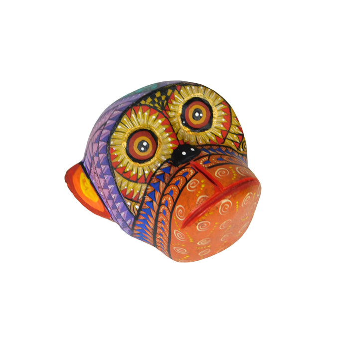 Miguel Xuana: Little Monkey Mask Woodcarving | Sandia Folk