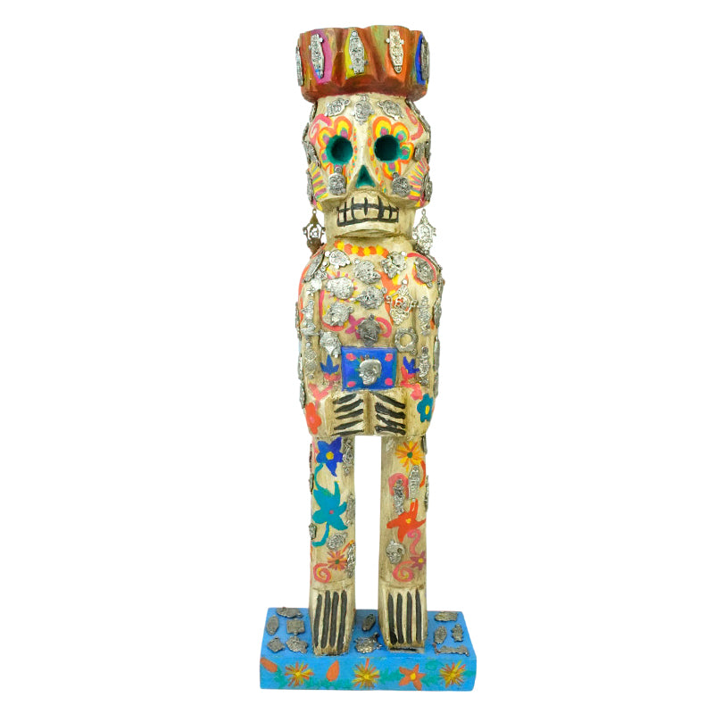 Day of the Dead: Totem Skeleton Sculpture | Sandia Folk