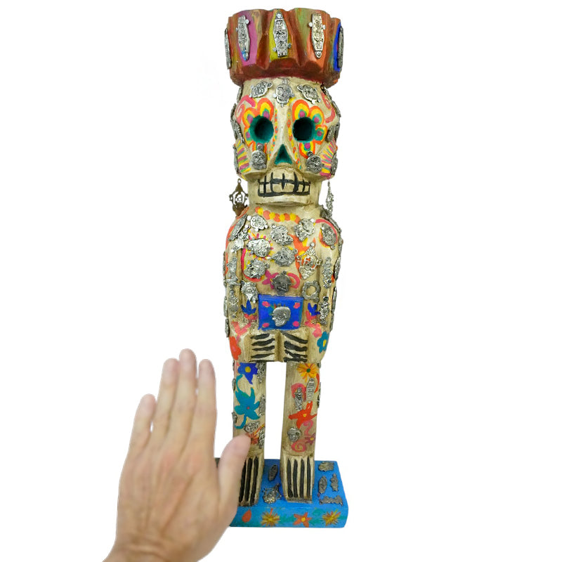 Day of the Dead: Totem Skeleton Sculpture | Sandia Folk