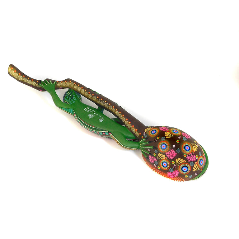 Manuel Cruz: Unique Lizard on Branch | Sandia Folk