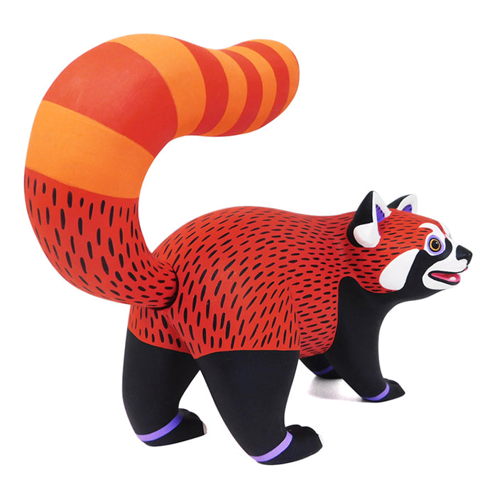 Oaxacan Woodcarving: Red Panda | Sandia Folk