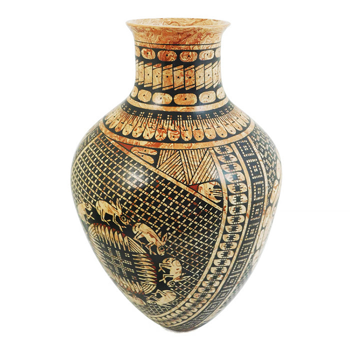 Paty Ortiz: Mythical Moon Rabbits Olla | Sandia Folk