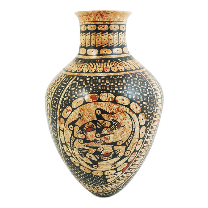 Paty Ortiz: Mythical Moon Rabbits Olla | Sandia Folk